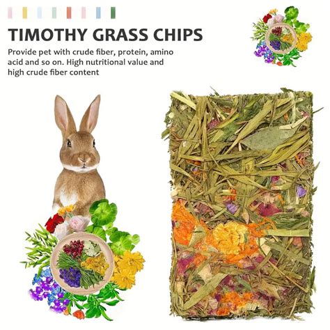 Assorted Flower And Grass Chips For Rabbits And Small Animals Pack Of