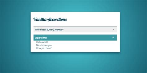 20 Beautiful Js Accordions Free Demo And Code Codeymaze