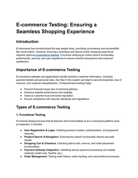 Ppt E Commerce Testing Ensuring A Seamless Shopping Experience Powerpoint Presentation Id