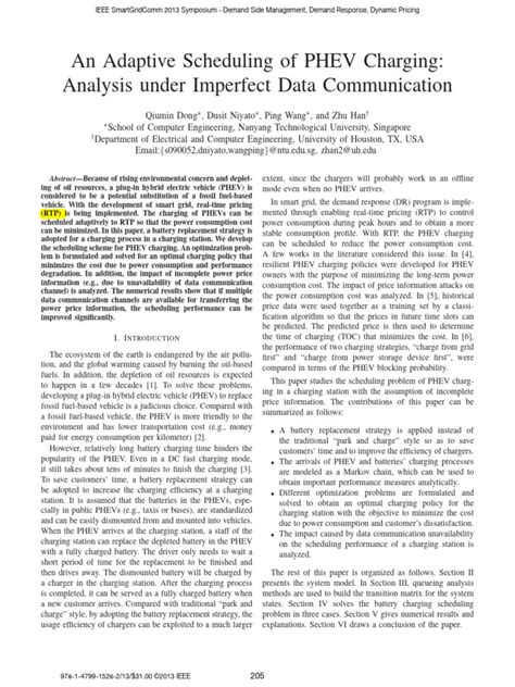 An Adaptive Scheduling Of Phev Charging Analysis Under Imperfect Data