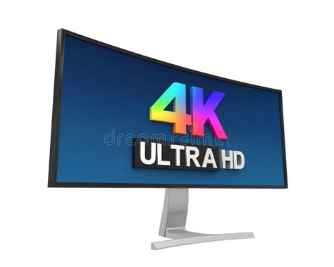 4K De Ultra Brede Monitor Van HD Stock Illustratie Illustration Of