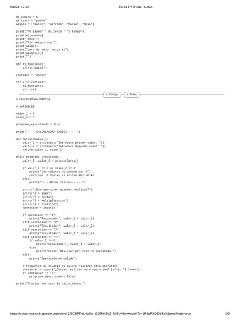 Tarea Python Colab Pdf Python Lenguaje De Programación