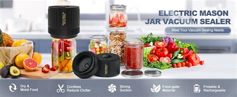 Attikbiz Mason Jar Vacuum Sealer Electric Vacuum Sealer