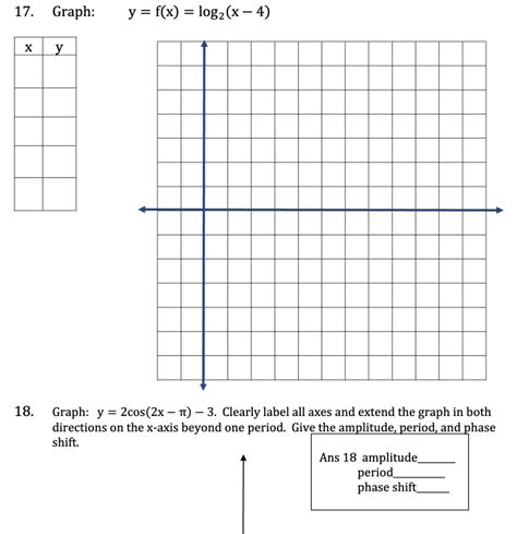solved graph y f x log2 x 4 graph y 2cos 2x π 3 ﻿clearly
