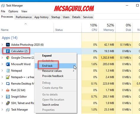 How To Stop Or Taskkill A Process In Windows Mcsaguru
