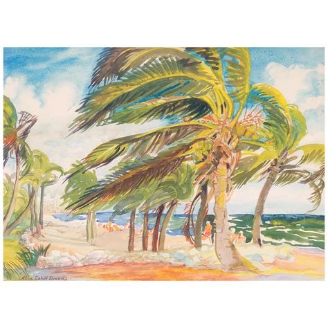 Bonhams Alice Cahill Braun 1901 1987 Windy Beach Sight 13 X 18 In