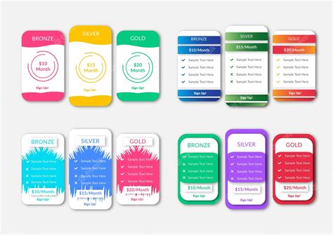 Premium Vector Modern Web Pricing Comparison Table Design Template