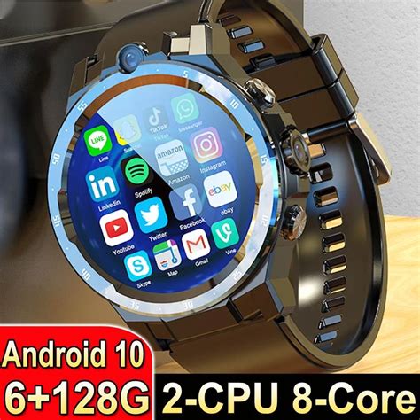 남성용 스마트 워치 듀얼 Cpu 심 카드 와이파이 900mah 인기 6gb 128gb 스마트 워치 4g Lte Gps 143 인치 8 코어 2 Hd