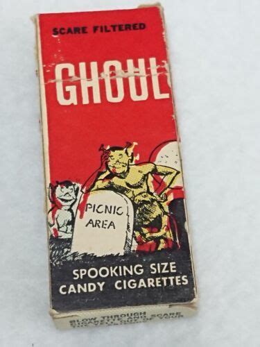 Vintage Monster Candy Cigarettes Box Only Empty Ghouls Halloween Circa