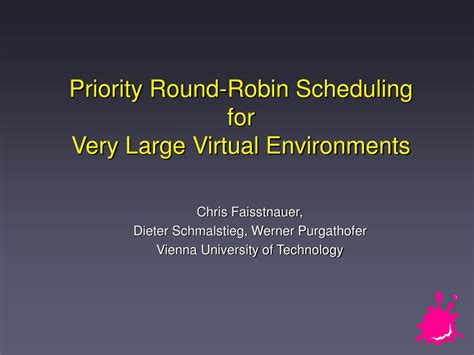 PPT Priority Round Robin Scheduling For Very Large Virtual Environments PowerPoint