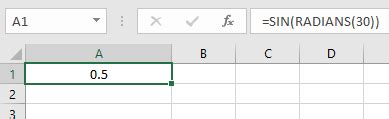 How To Use Trigonometric Functions In Excel