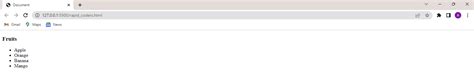 Ordered And Unordered Lists In Html
