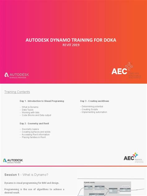 Introduction To Dynamo Aec Pdf Autodesk Revit Computer Programming