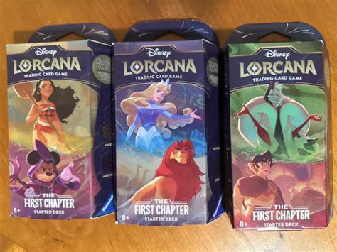 Disney Lorcana First Chapter Starter Deck Set X 3 1 Of Each New And Sealed 🔥 Eur 79 94 Picclick It