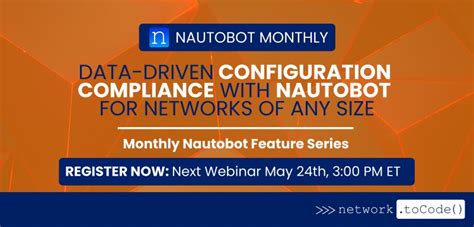 Network To Code On Linkedin Tomorrow Join Our Next Nautobot Monthly Webinar To Discover How
