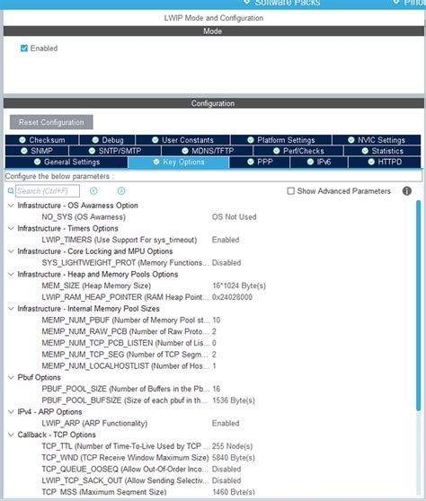 Stm32h723zg Creating Tcpip With Lwip But Cannot Set Ethernet Rxbuffer Location In Cubemx