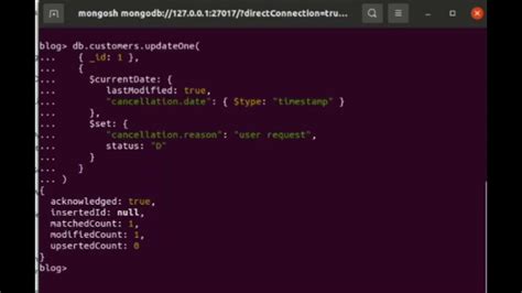 Mongodb Update Operators Currentdate Set Youtube