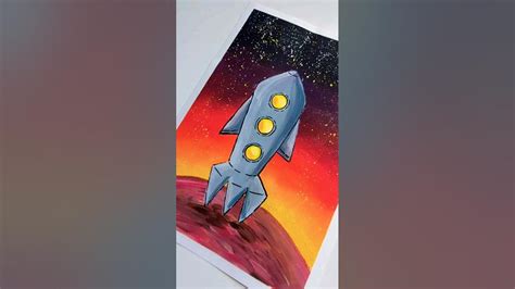 Рисуем ракету 🚀 Рисуем космос 🌌 Уроки рисования для детей 🎨 космос ракета рисованиедлядетей
