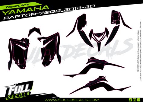Yamaha Raptor 700r 2012 2020 Plantilla Pro Full Decals