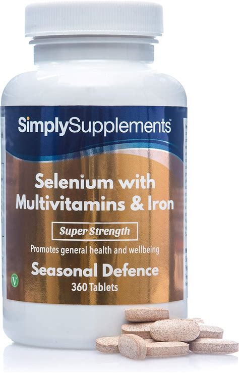 Selenium 220mcg With Multivitamins Iron 100 NRV 360 Tablets Vegetarian Friendly For A