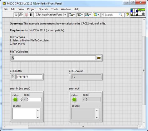 Calculating The Crc32 Of A File With Labview Ni Community