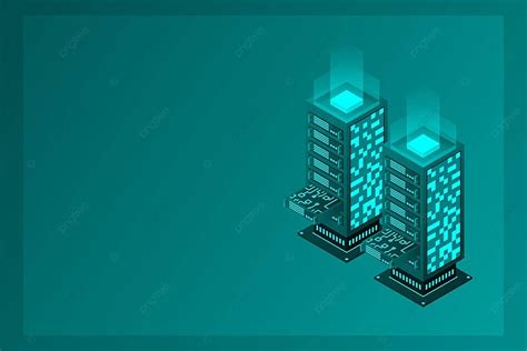 Isometric Vector Illustration Of A Data Center Abstract 3d Background Featuring Hosting Servers