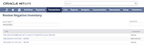 how to fix negative inventory in netsuite netfreak netsuite help