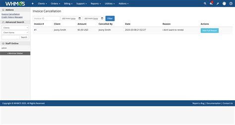 Invoice Cancellation Module Whmcs Marketplace