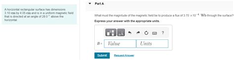 solved part aa horizontal rectangular surface has