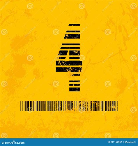 Fuente Elegante De Tipo De Código De Barras Letras Despojadas De Exploración De Código De