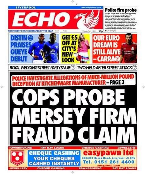 Liverpool Echo See The Front And Back Pages Of Our Latest Edition