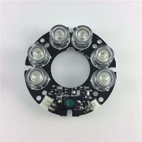 Dia 22 Dia 52mm Infrared 6 IR LED Board For CCTV Cameras Night Vision DC12V Power Supply For