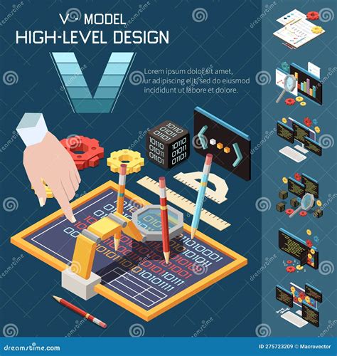 V Model Design Composition Stock Vector Illustration Of Infographic 275723209