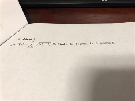 Solved ez Problem Let F x ſ In tlt dt Find Chegg com