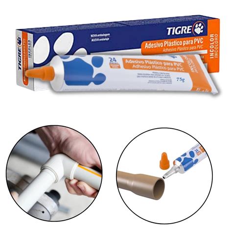 Adesivo Plástico Para Tubos Canos Pvc 75g Cola Incolor Reparo Conexões