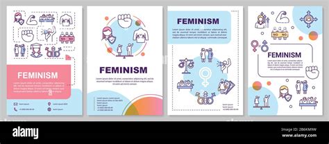 Feminism Brochure Template Women Rights Gender Equality Movement