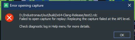 Error Failed On Resource Serialise Creation VkResult VK ERROR INVALID OPAQUE CAPTURE ADDRESS
