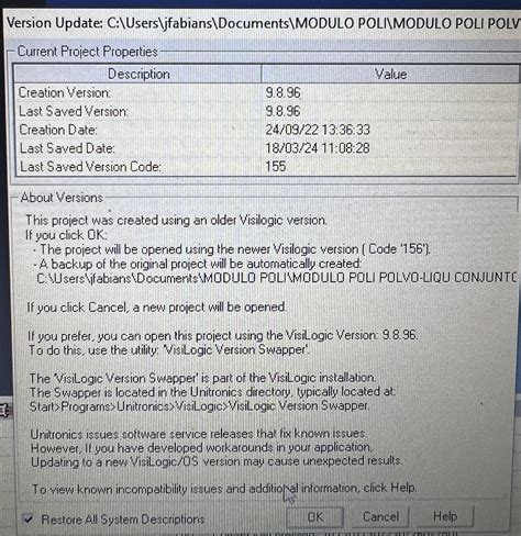 Get Version 95 Or 93 Of Visilogic Vision And Samba Plc Hmi