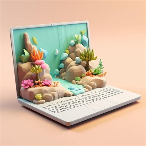 Premium Ai Image Cartoon Pc Computer 3d