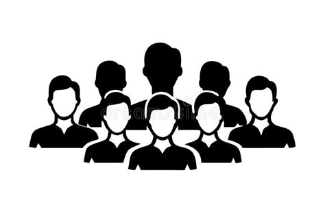 Abstract Icon Set Of Crowd Or Group Of People Concept Of Cooperation Public Gathering Unity