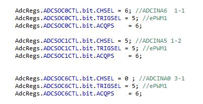 Compiler TMS320F28069M ADC Trigger Select Interrupt Select And EOC