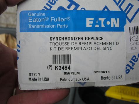 Genuine Eaton Fuller Sliding Clutch Syncronizer Replacement Kit ~ K349