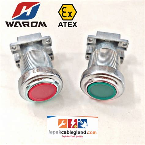 Jual WAROM HA Seri ATEX Exproof Komponen Push Button START STOP Utk Exd Box Merah Kota Depok