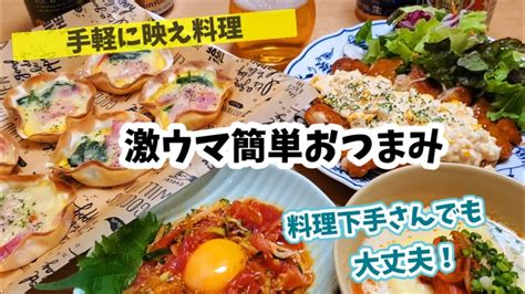 おうち居酒屋誰でも料理上手になれます。簡単なのに映えるおつまみ4品！ Youtube