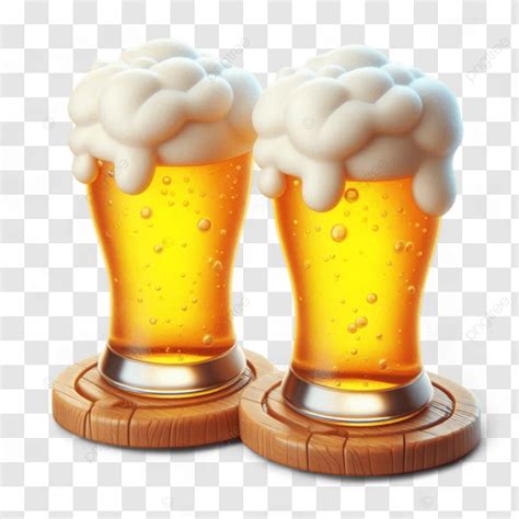 축제 행사에 이상적인 깨끗한 흰색 배경에 거품이 있는 맥주 두 잔을 특징으로 하는 클립 아트 그림 거품이 있는 맥주 두 잔을 특징으로 하는 클립 아트 그림 깨끗한 흰색
