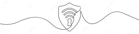 Vpn Icon Line Continuous Drawing Vector One Line Vpn Icon Vector Background Vpn Icon