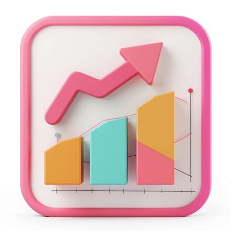 A Pink Square With A Graph On It And A Graph On It Premium Ai