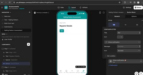 Button Disappearing When Adding Actions Ask For Help Glide Community