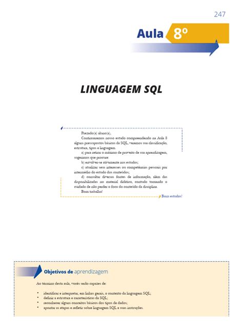 8 Linguagem Sql Pdf Sql Linguagem De Programação