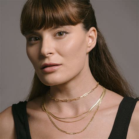 Solid Gold Bold Paperclip Link Chain Necklace Fine Handmade Gold
